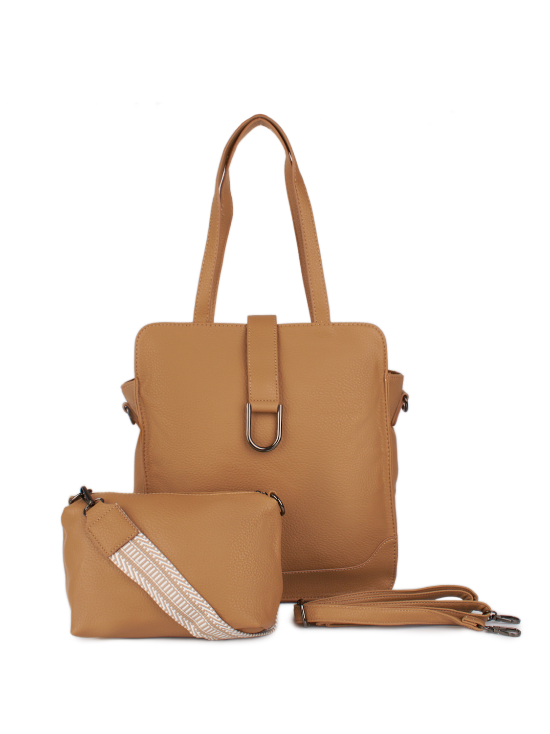 Комплект сумок женский BagCity Sumka-2v1-8861, светло-коричневый