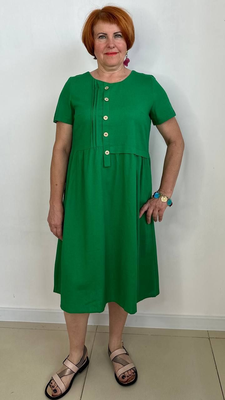 Платье женское Asen 72 зеленое 48 RU