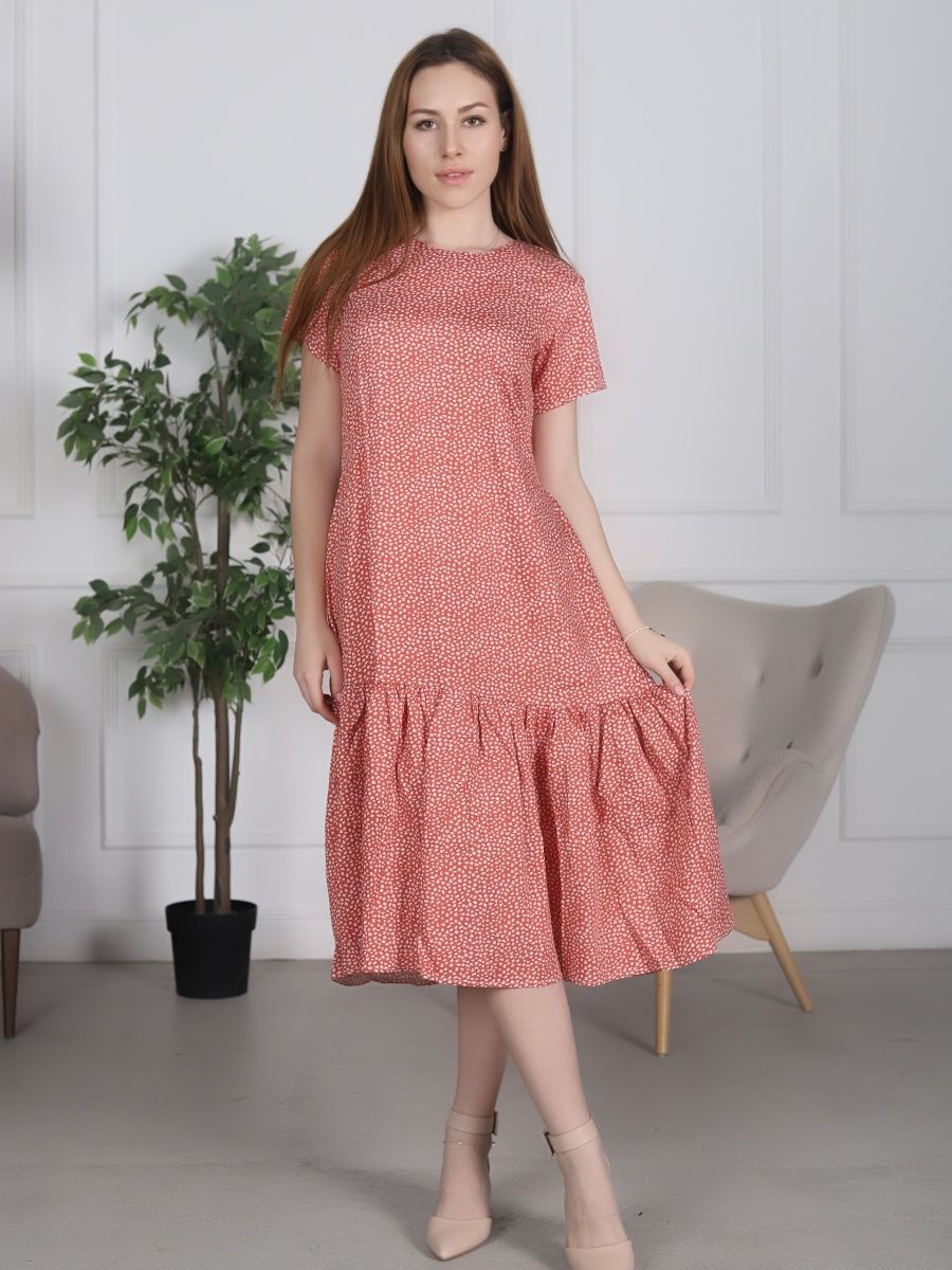 Платье женское Louren Wilton Пл-2023-1- оранжевое 44 RU