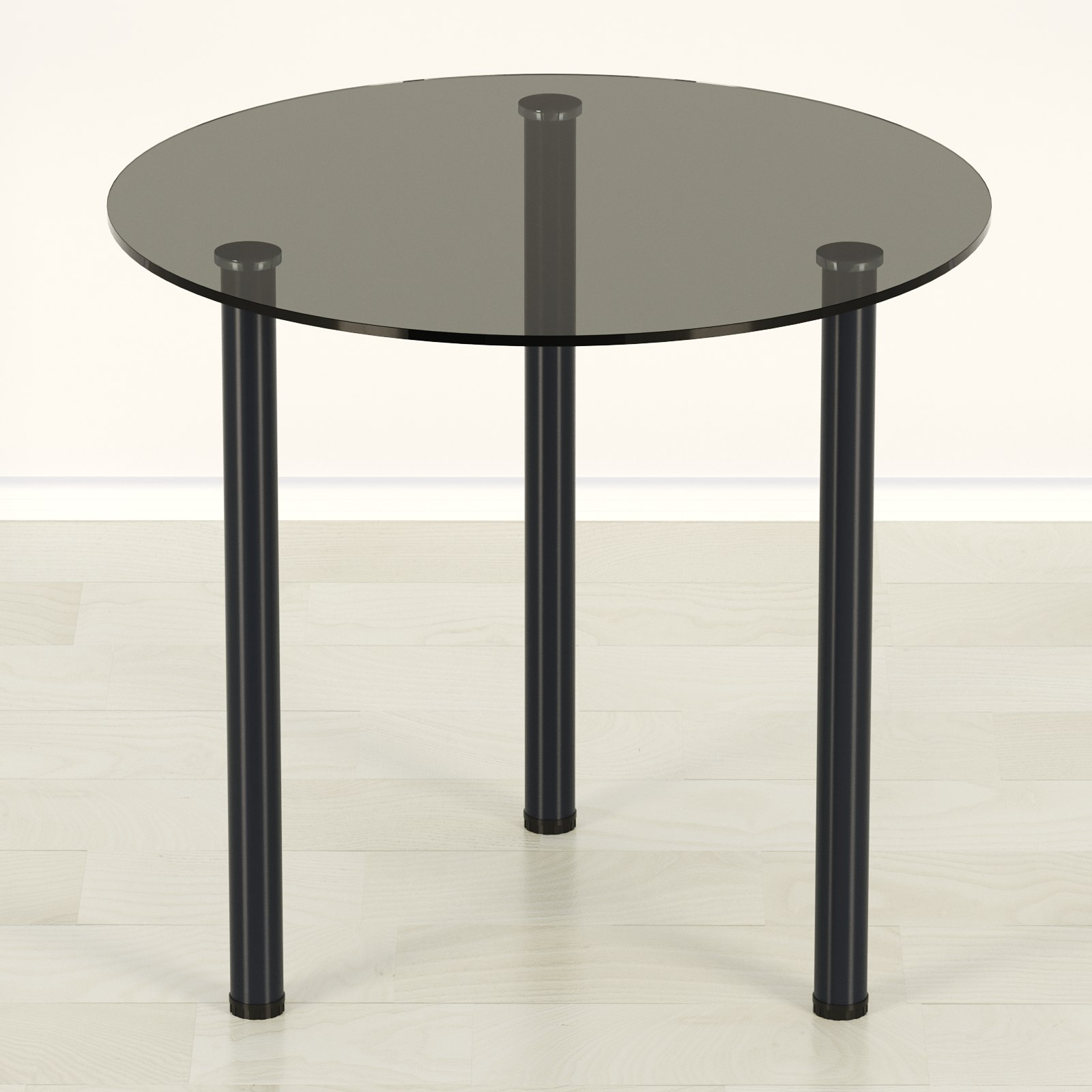 Стеклянный стол Mebel Apartment Эдель 18-3 серый/черный D90