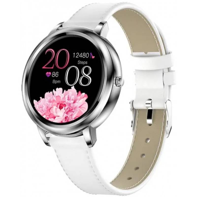 Смарт-часы BandRate Smart BRSMK20SW серебристый/белый (1314302)