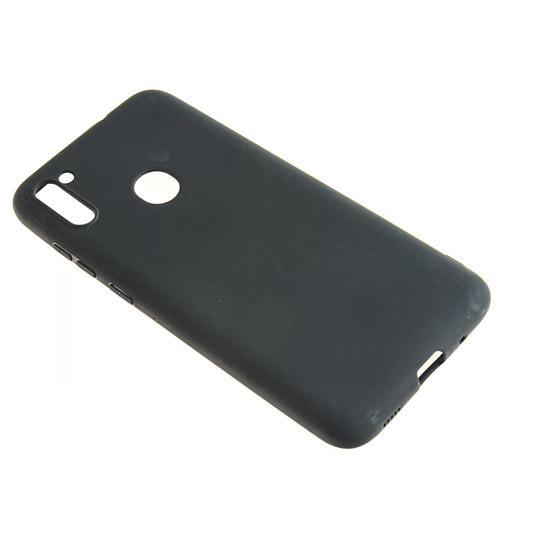Силиконовый чехол TPU Case матовый для Samsung M11 черный