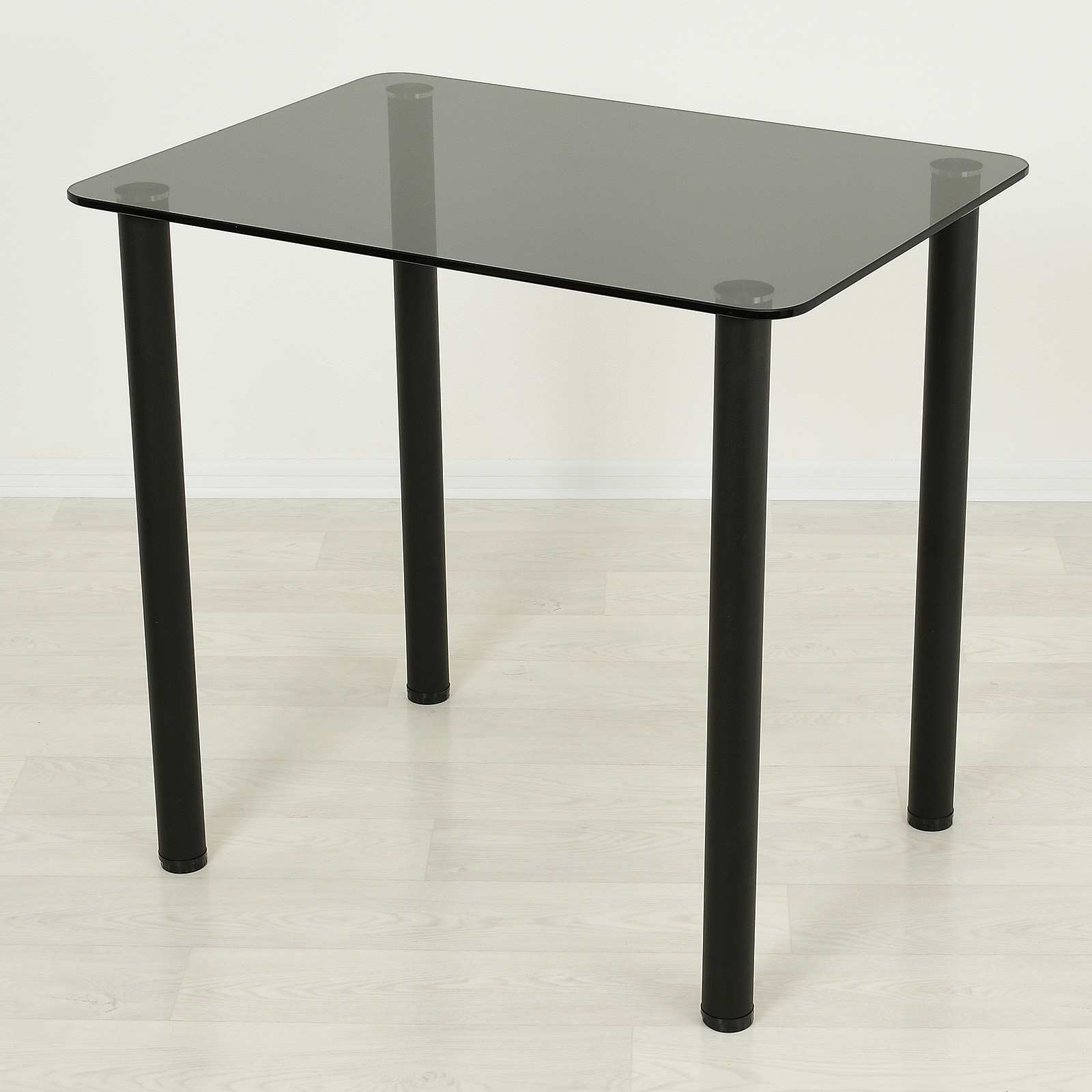 Стеклянный стол Mebel Apartment Эдель 10 серый/черный 900х600