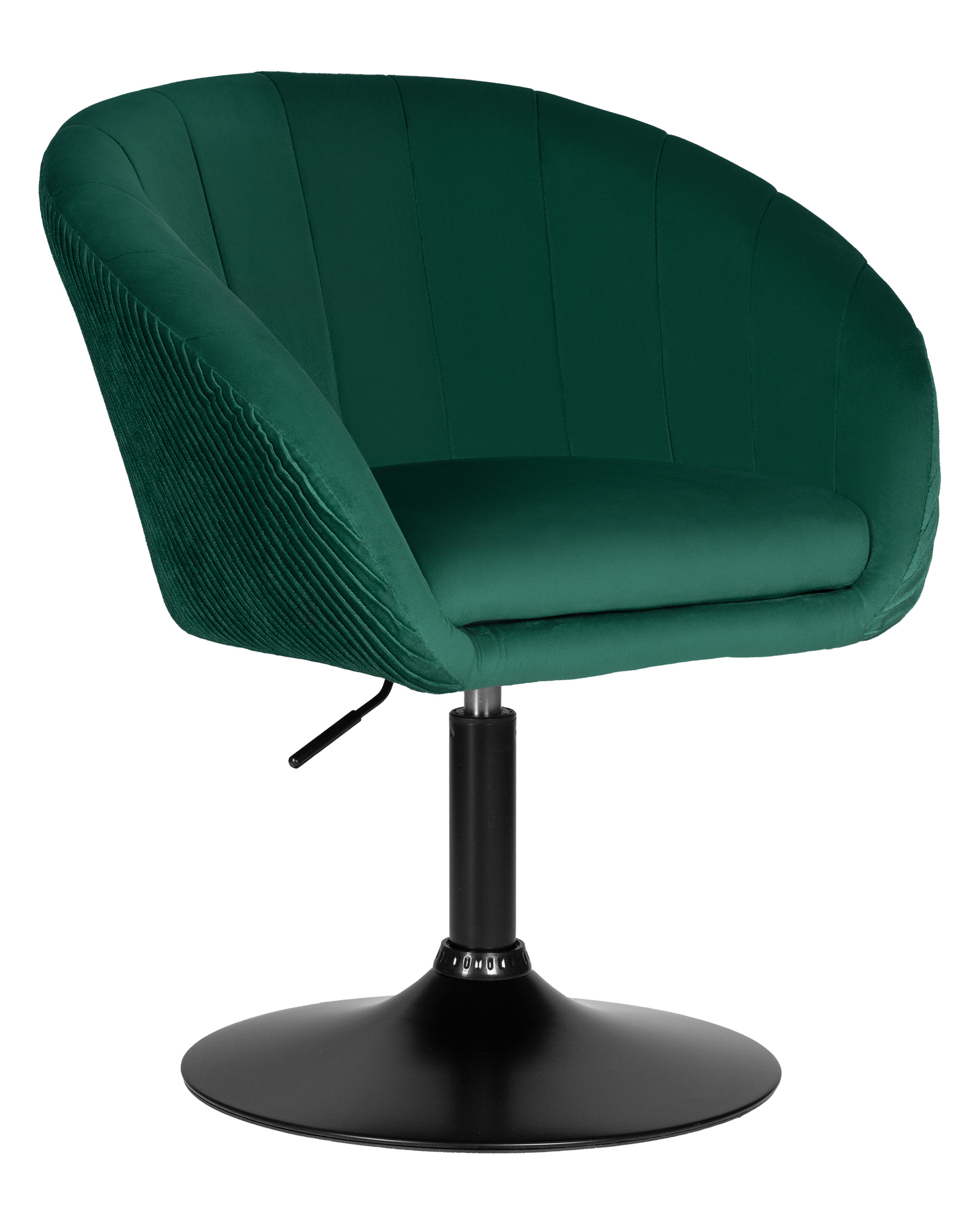 Кресло дизайнерское Империя стульев EDISON BLACK зеленый велюр