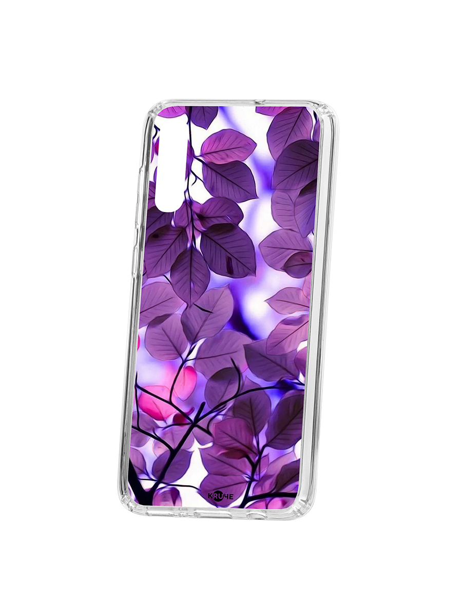 Чехол на Samsung Galaxy A70 2019 Kruche Print Purple leaves