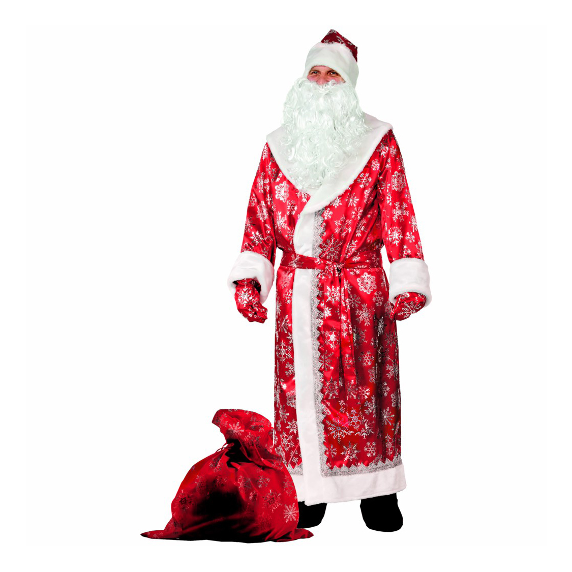 Костюм карнавальный мужской Дед Мороз Карнавал Премьер 1072-653 красный 54-56 RU