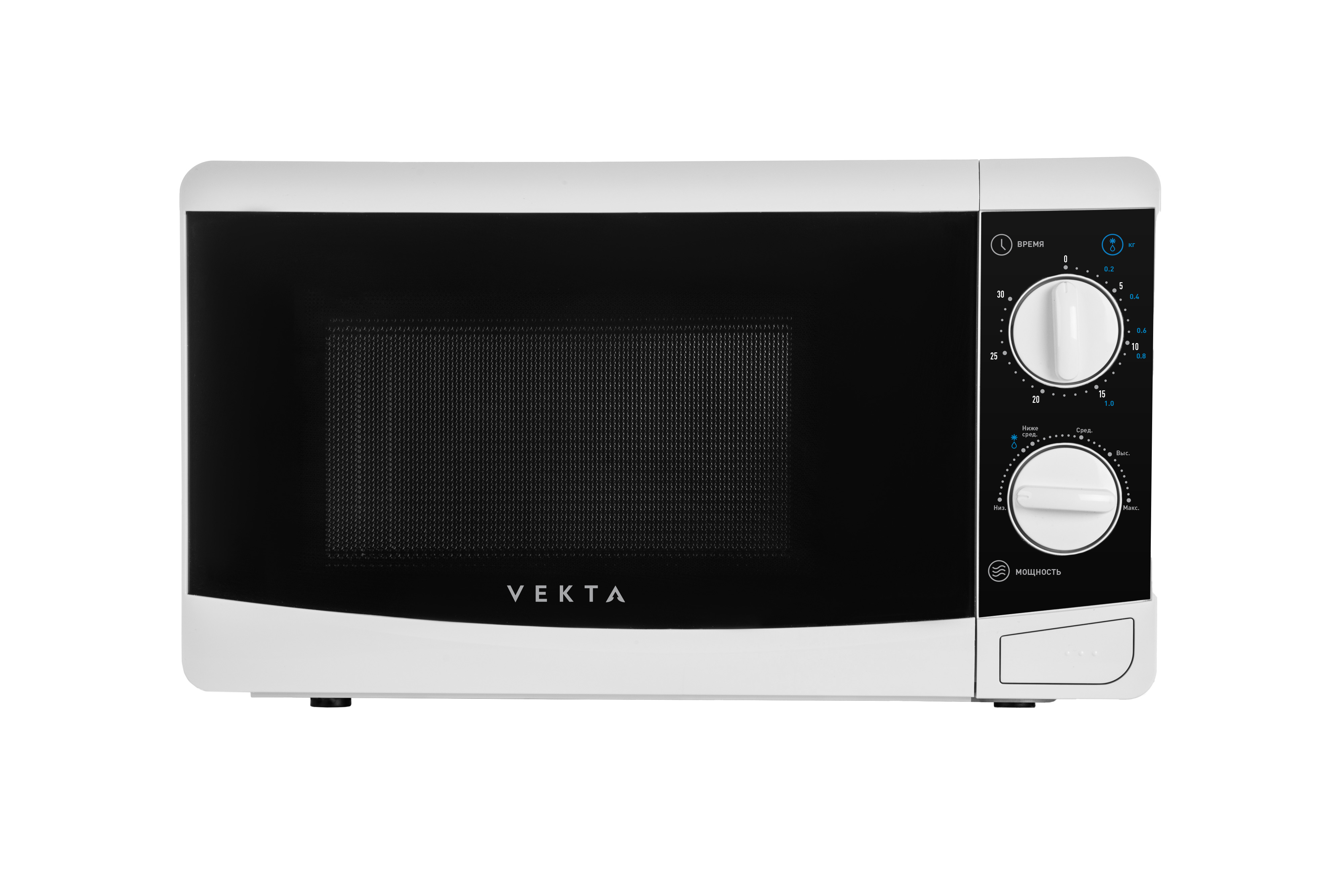 Микроволновая печь соло Vekta MS820FHW белый, черный