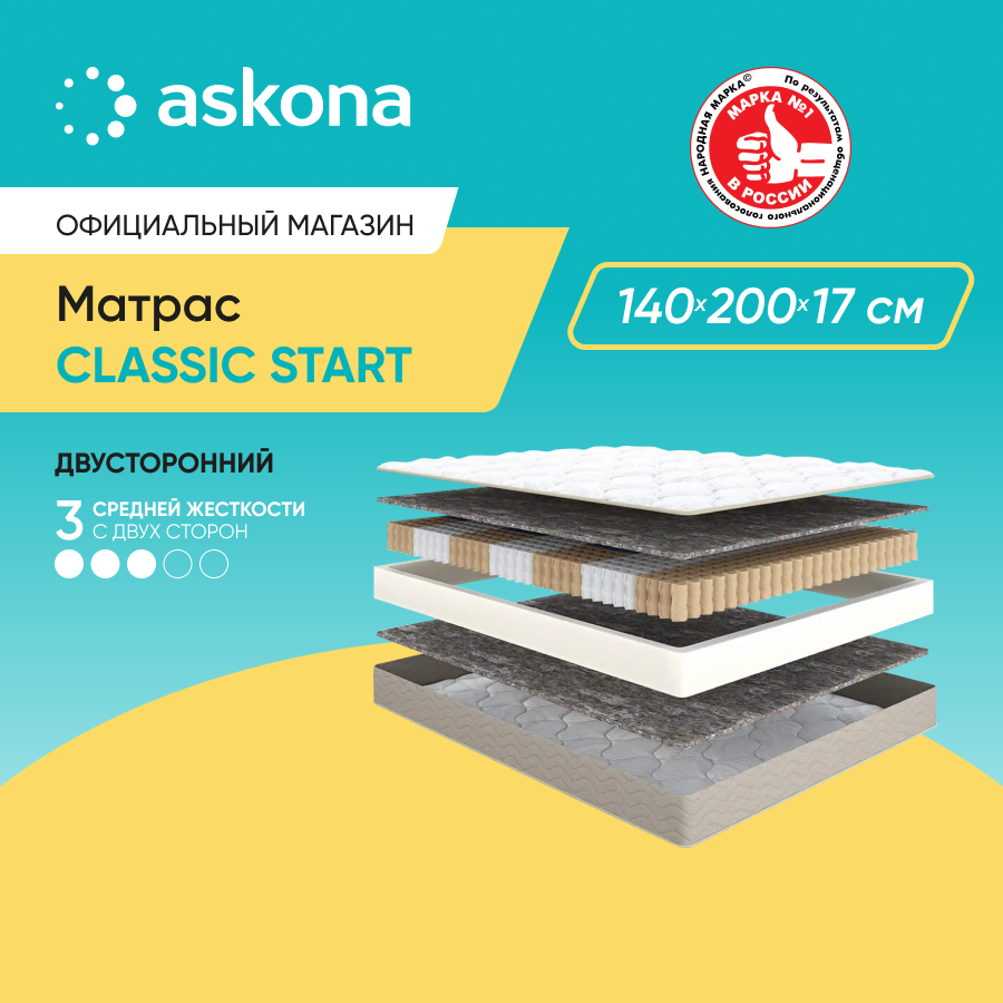 Матрас Askona Classic Start 140х200