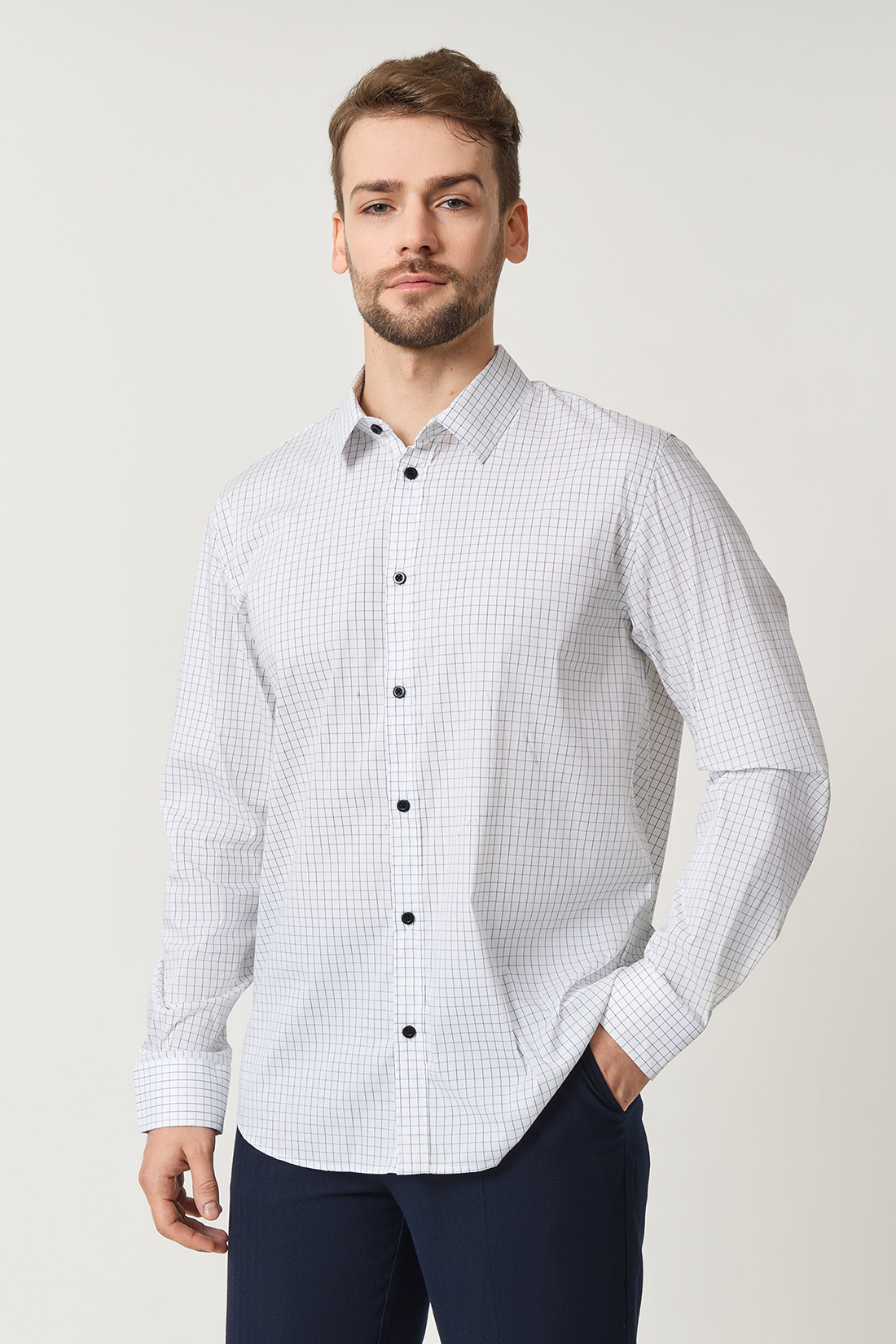 Рубашка мужская Baon B6623501 белая S