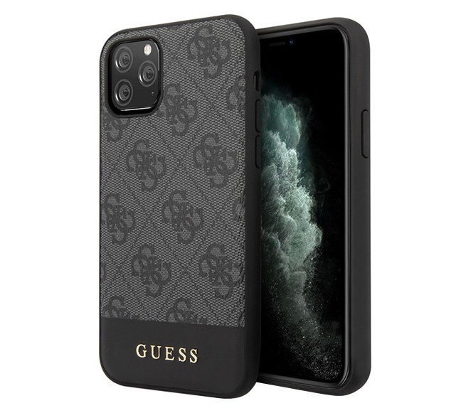 Чехол CG Mobile Guess 4G Stripe Metal logo iPhone 11 Pro Серый