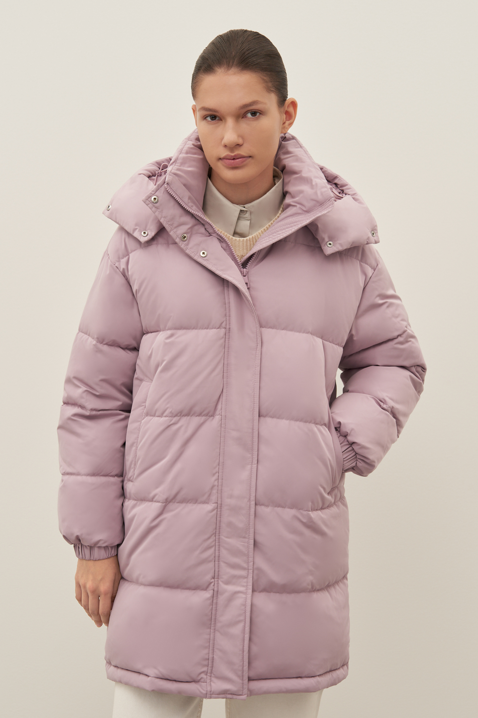 Пуховик-пальто женский Finn Flare FAD11016 розовый L