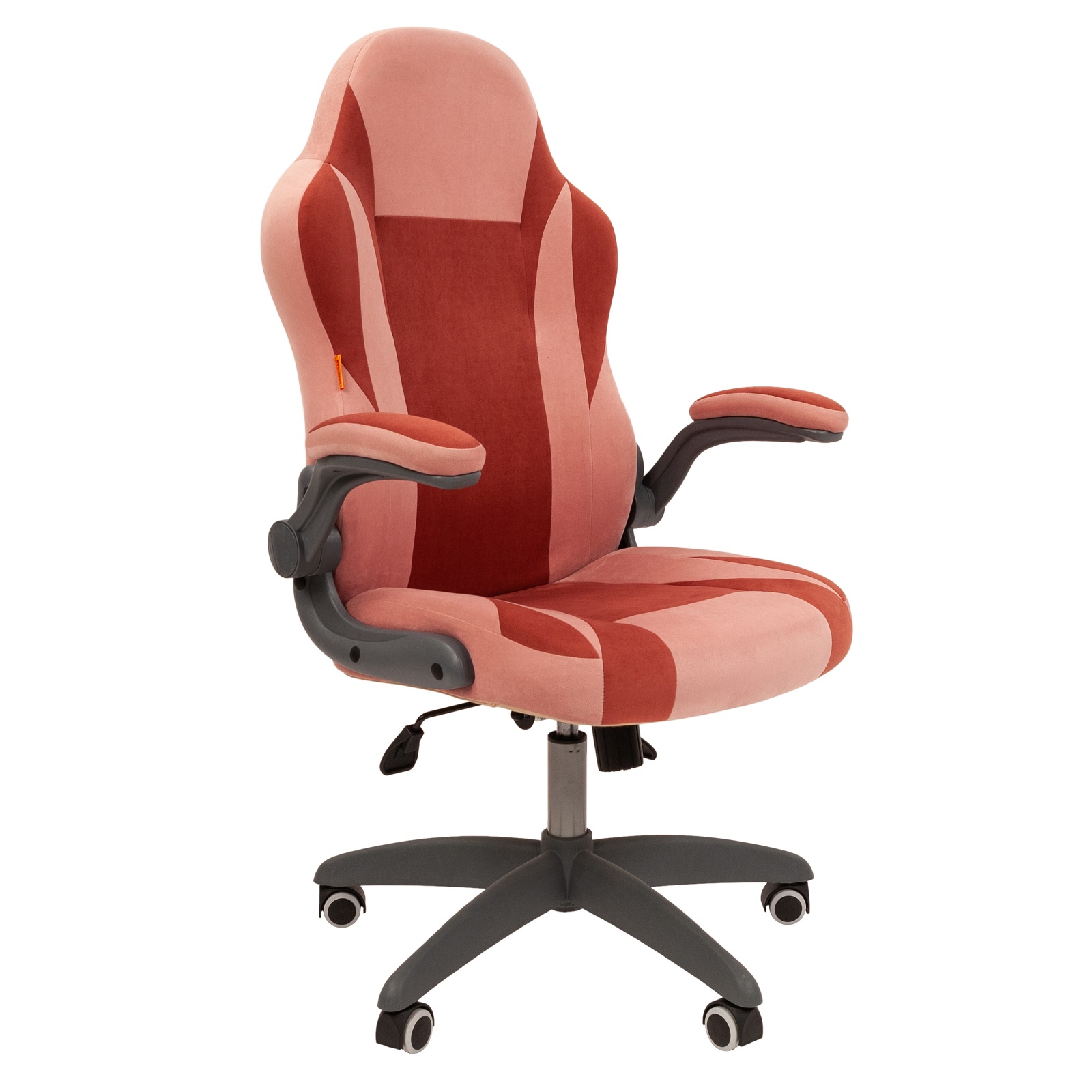 Игровое компьютерное кресло Chairman  game 55 велюр розовый, бордовый
