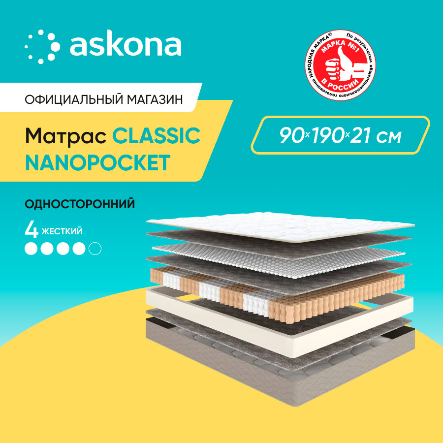 Матрас Askona Classic Nanopocket 90x190