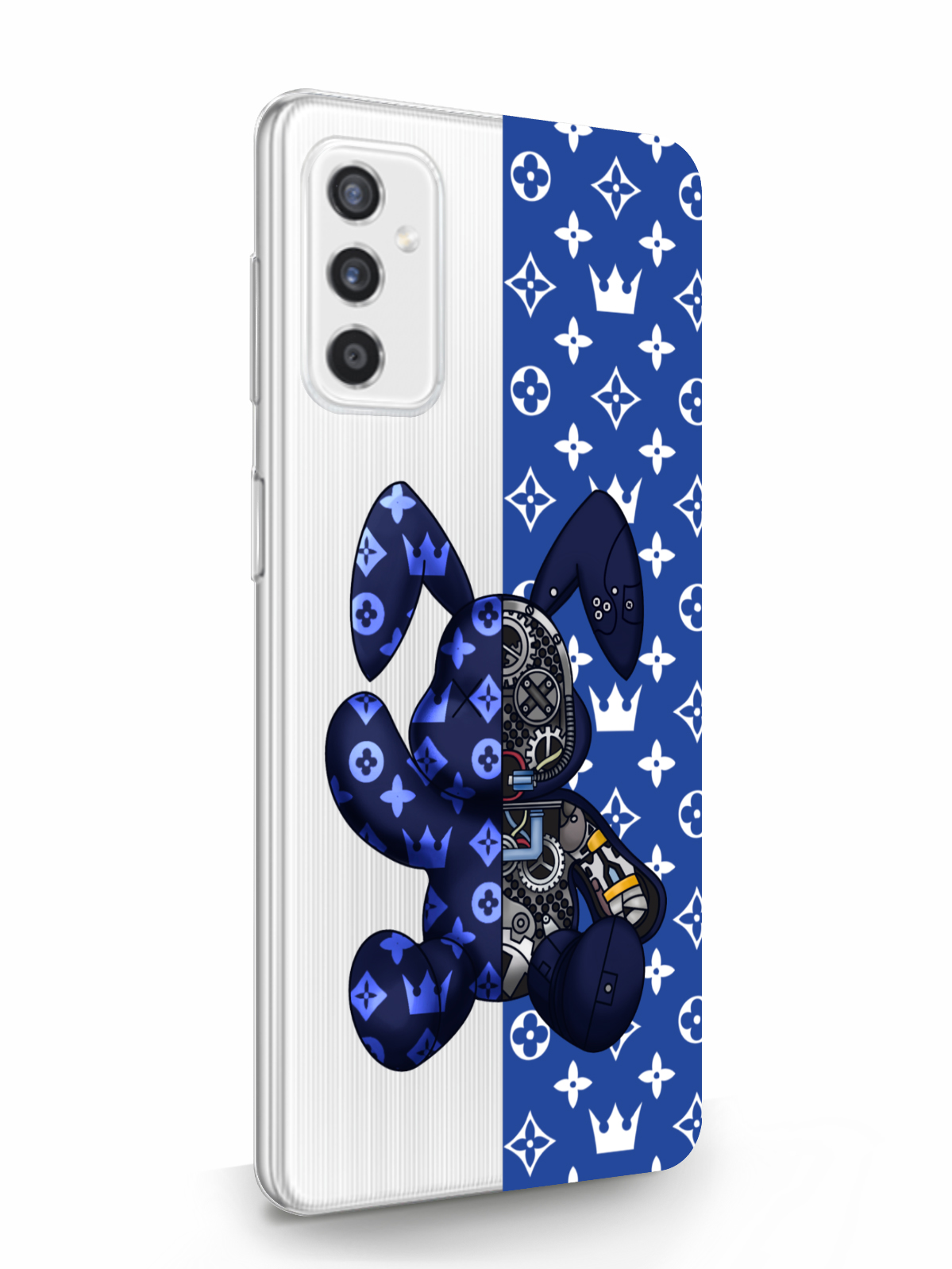 Чехол MustHaveCase для Samsung Galaxy M52 Bunny Синий прозрачный