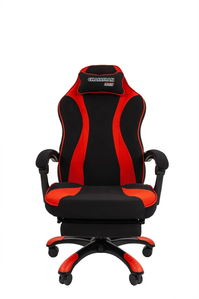 Игровое компьютерное кресло Chairman ткань, цвет черный/красный